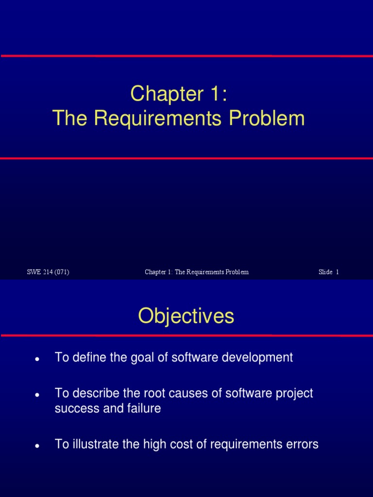 Chapter1 The Requirements Problem | PDF | Software Development ...