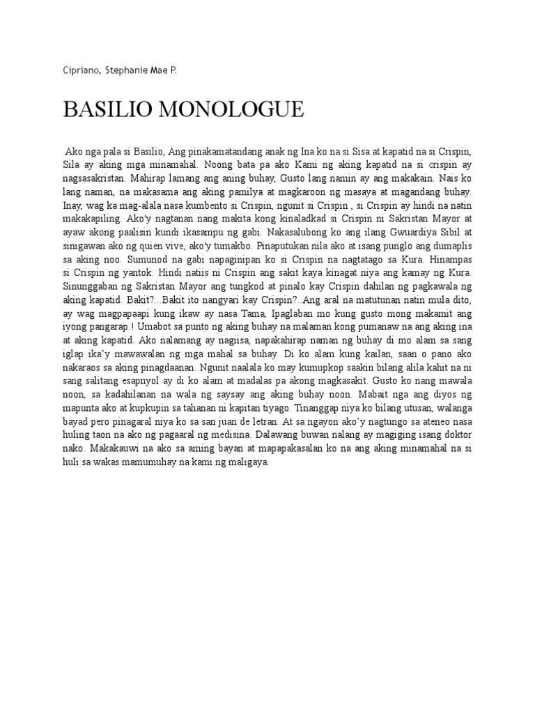 Rizal Monogue Basilio | PDF