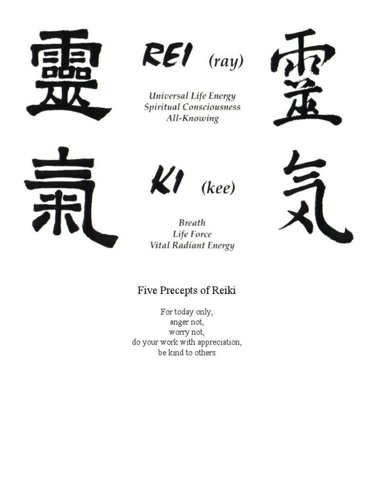 Five Precepts of Reiki Explained | PDF