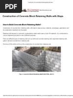 Method Statement For Blockwork | PDF | Masonry | Concrete