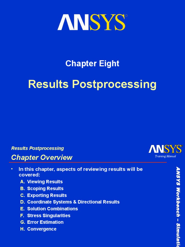ANSYS Workbench Results Postprocessing Guide | PDF | Deformation ...
