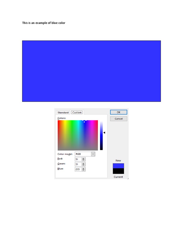 This Is An Example of Blue Color | PDF