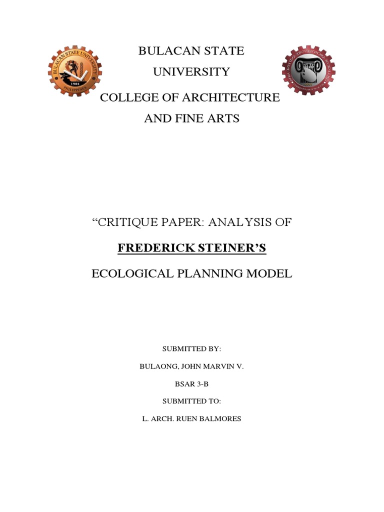 Critique of Steiner's Ecological Planning Model | PDF | Land Management ...