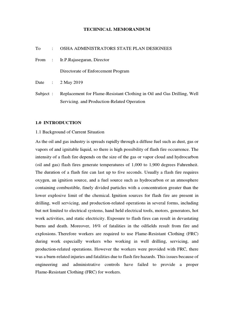 Technical Memorandum | PDF | Fires | Combustion