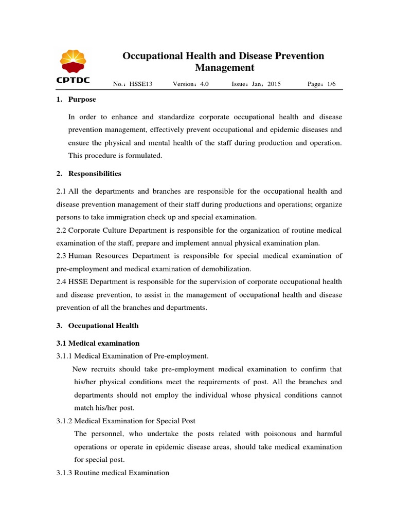 HSSE13 Occupational Health and Disease Prevention Management-Final ...