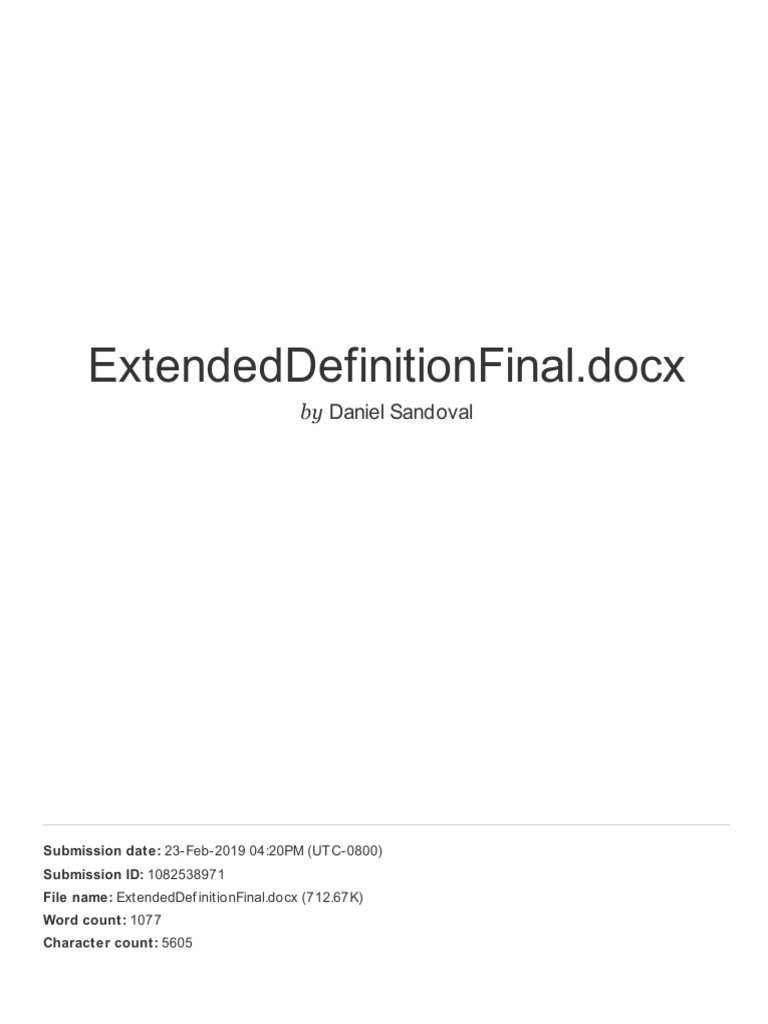 Extendeddefinitionfinal Revise | Download Free PDF | Citation | Apa Style