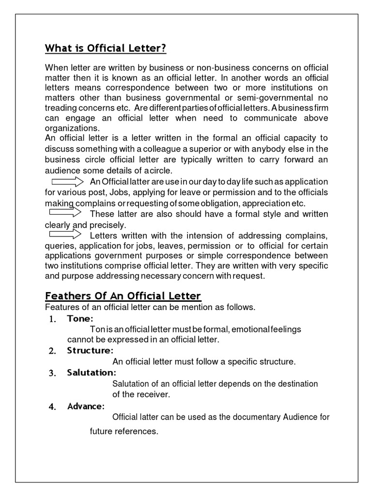 Understanding Official Letters | PDF | Business