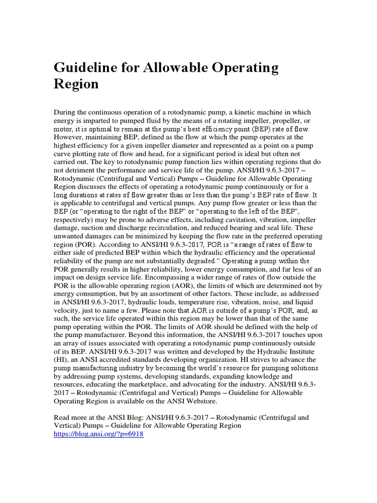 Pump Efficiency & Operating Regions | PDF | Pump | Dynamics (Mechanics)