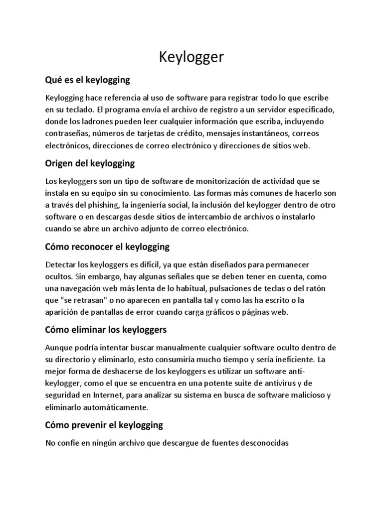 Keylogger FINAL | PDF | Edad de información | Ingeniería Informática