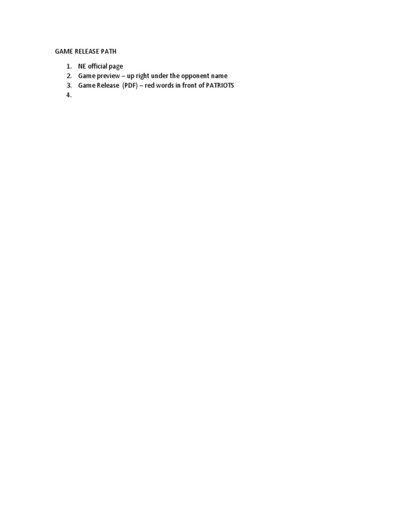 Game Release Path Overview | PDF