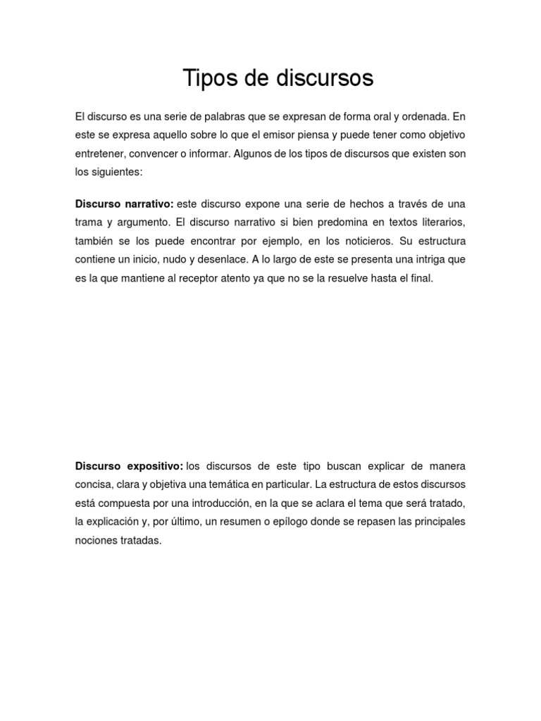 Tipos de Discursos | Argumento | Justificación