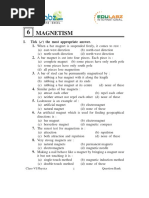 Magnetism Revision Questions and Answers | PDF | Magnetic Field ...