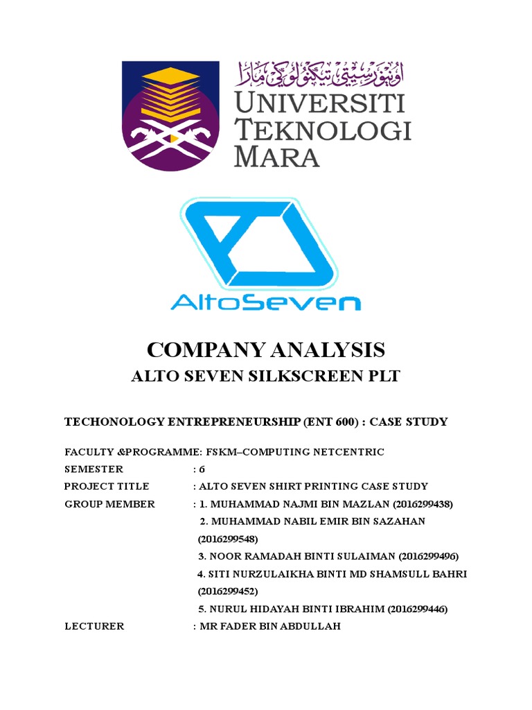 Ent600 CASE STUDY REPORT | PDF | Sole Proprietorship | Business