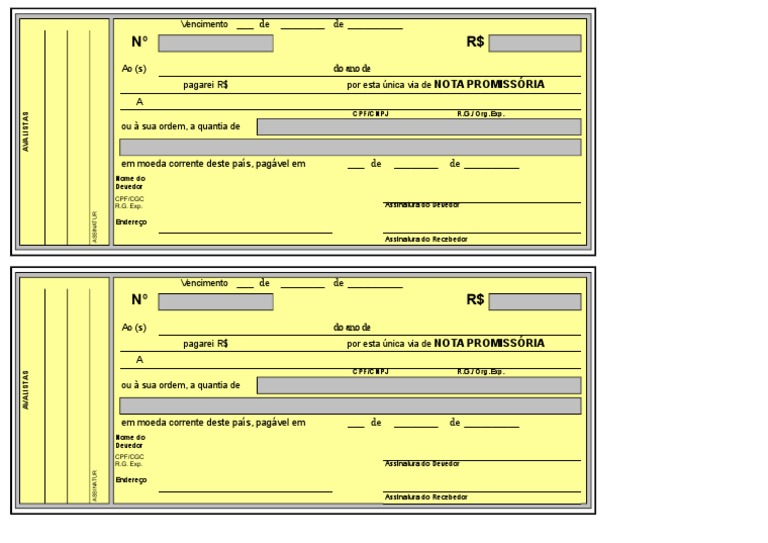Nota Promissória Editável | PDF