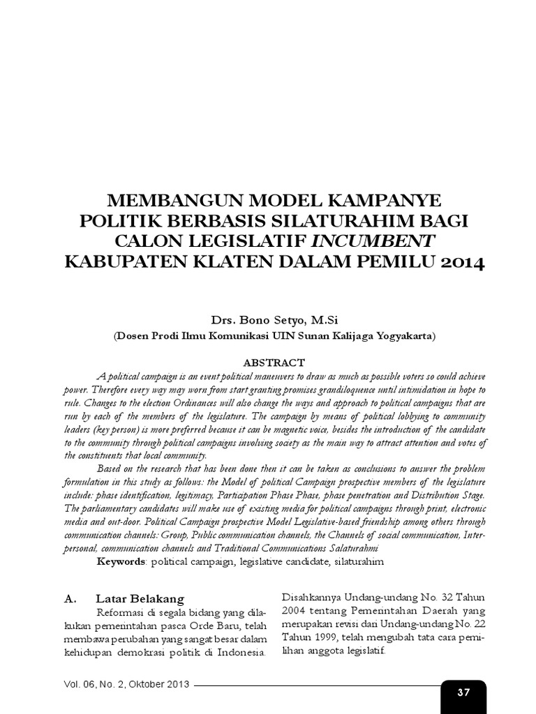 Membangun Model Kampanye Politik Berbasi | PDF