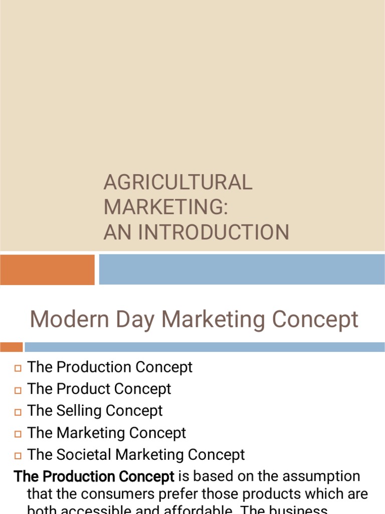 Agricultural Marketing: An Introduction | PDF | Perfect Competition ...