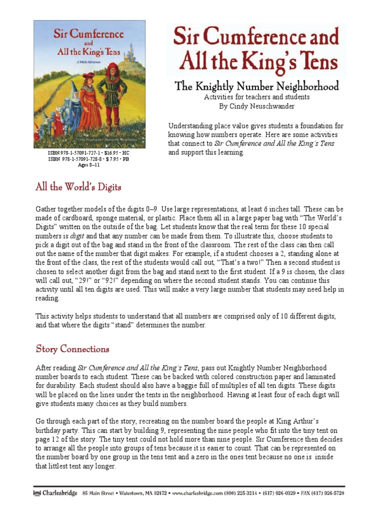 Sir Cumference Place Value Activities | PDF | Numbers | Teaching ...