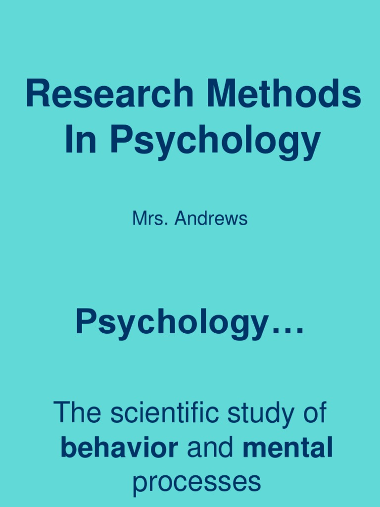 Research Methods in Psychology | PDF | Experiment | Sampling (Statistics)