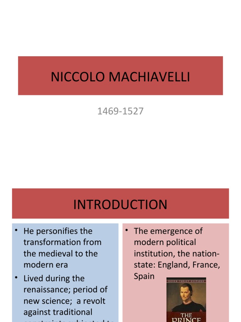 Machiavelli | PDF | Tyrant | Niccolò Machiavelli