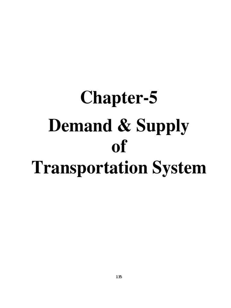 Transportation Demand and Supply Analysis | PDF | Supply And Demand ...