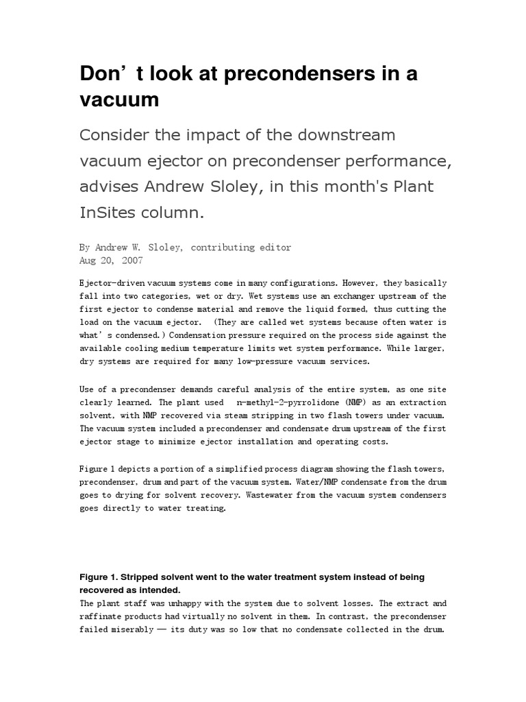 Don' T Look at Precondensers in A Vacuum | PDF | Vacuum | Throttle