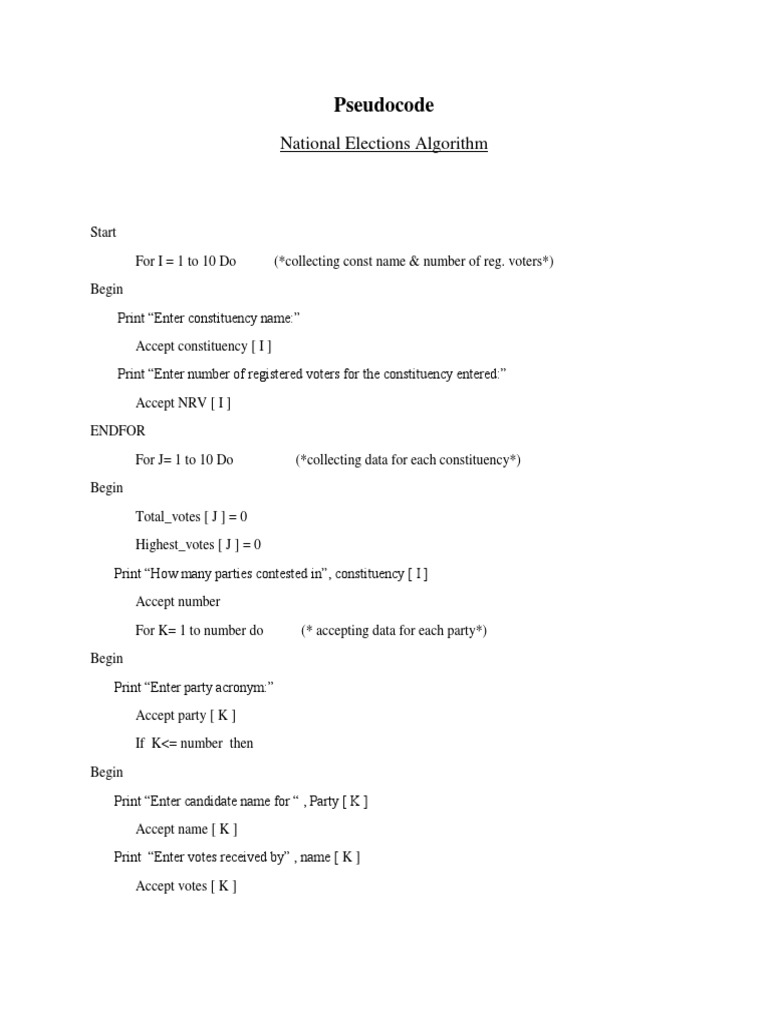 IT Pseudocode SBA | PDF
