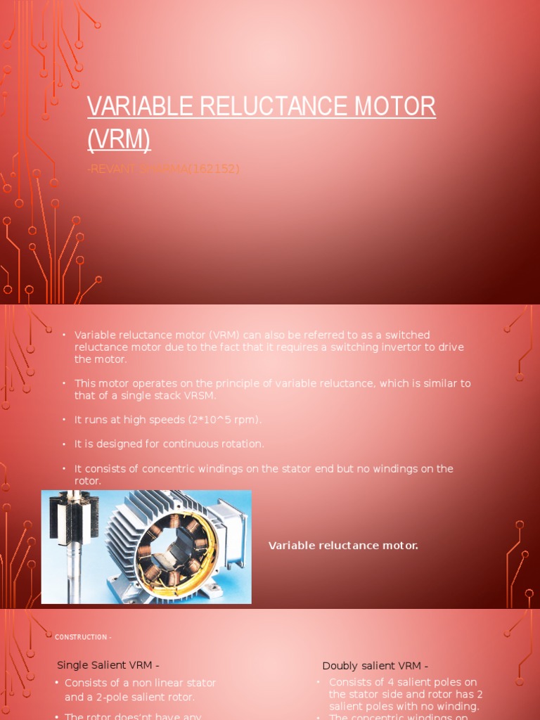 Variable Reluctance Motor: Construction, Working Principle, Torque ...
