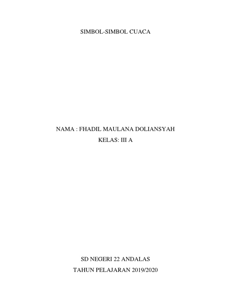 Simbol Cuaca | PDF