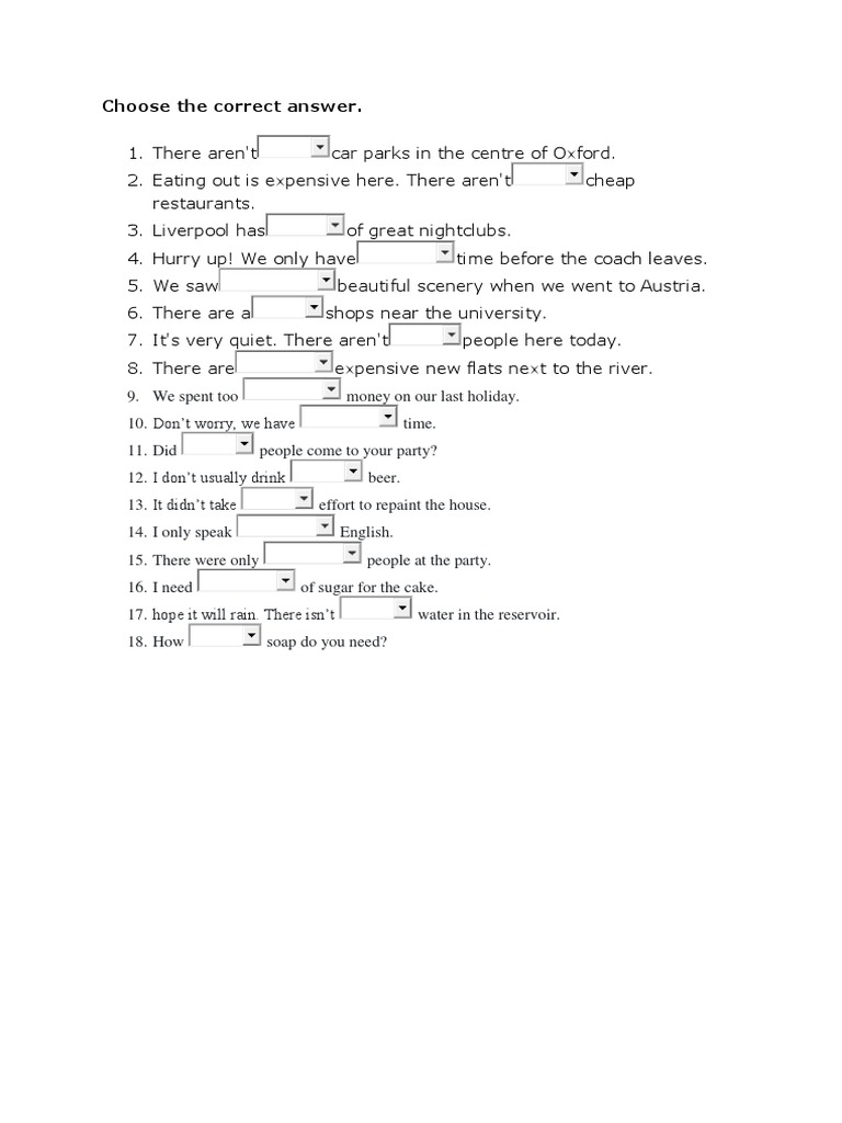 Choose The Correct Answer | PDF