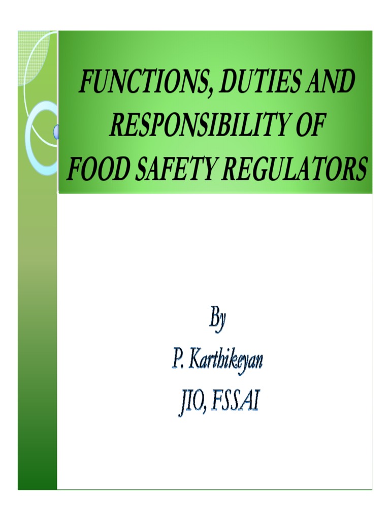 Roles of food safety regulators | PDF | Food Safety | Foods