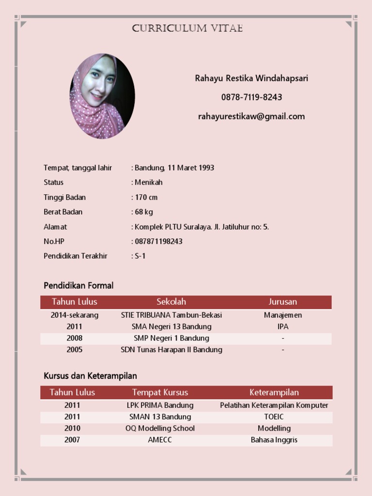 CV Rahayu Restika | PDF