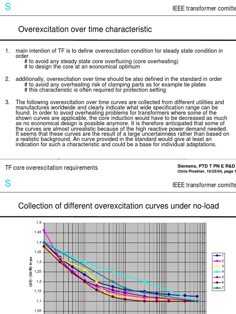 Transformer Overexcitation Standards | PDF | Transformer | Electrical ...