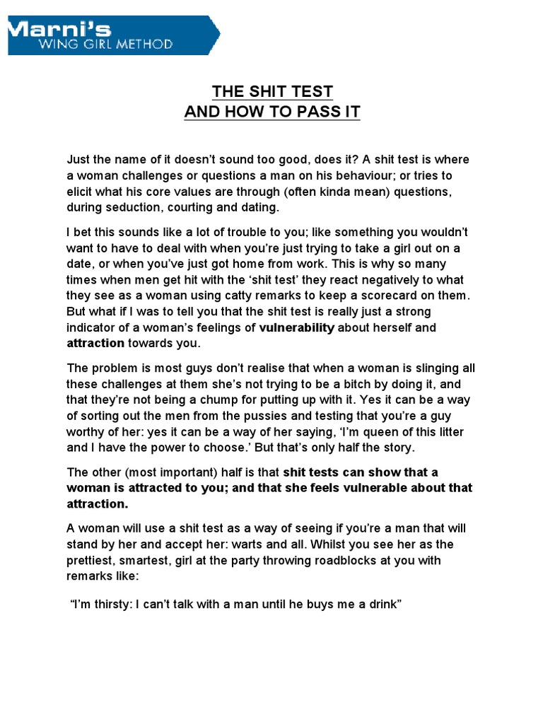 The Shit Test PDF | PDF