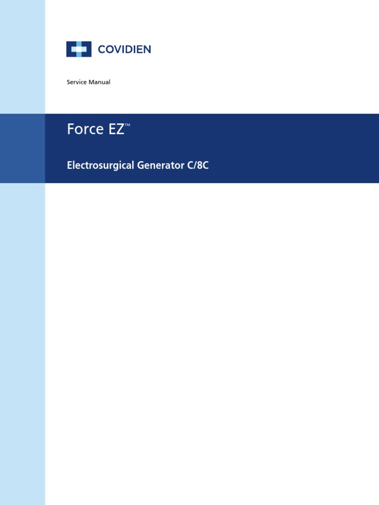 Force Ez Electrosurgical Generator C 8c Service Manual PDF | PDF ...