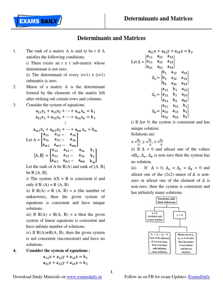 Determinants and Matrices | PDF | Eigenvalues And Eigenvectors | Matrix ...
