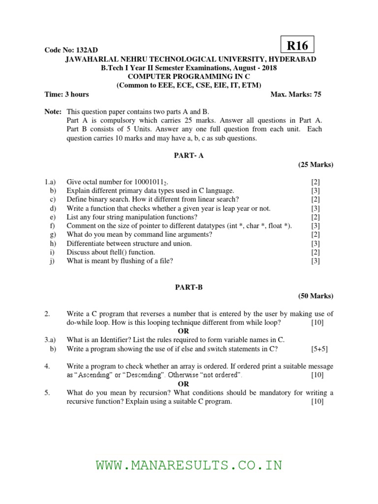 132ad082018 PDF | PDF | C (Programming Language) | Notation