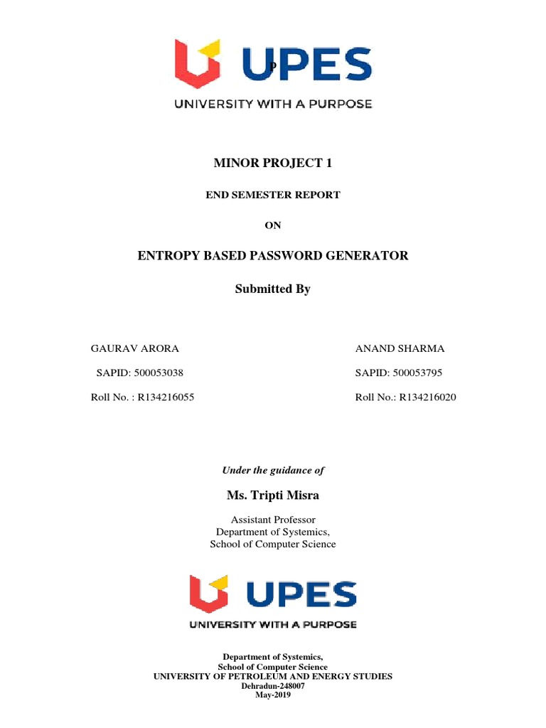 Analysis of System Security Using an Entropy Based Password Generator ...