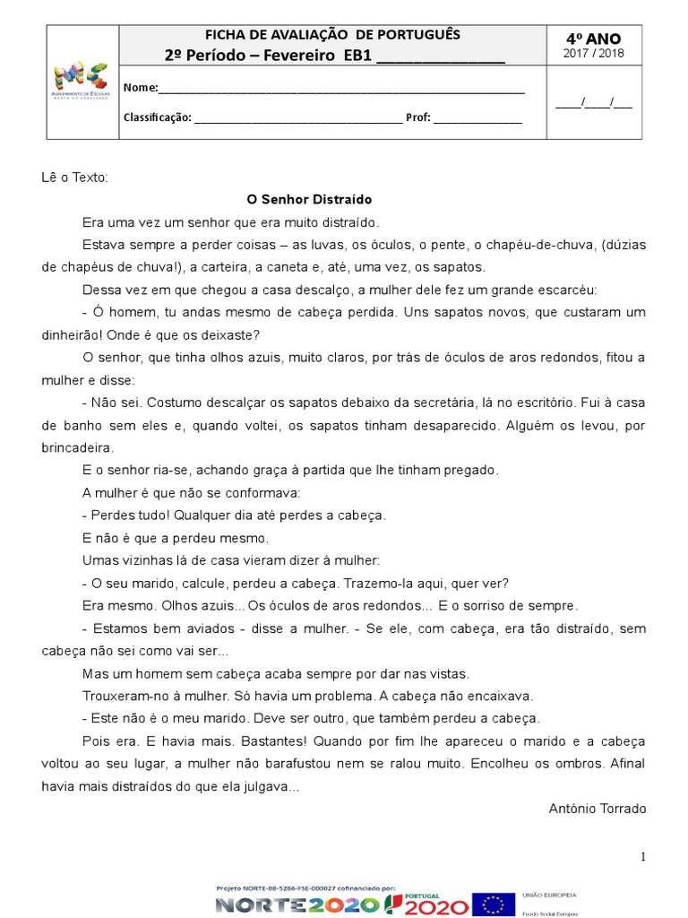 4 º Ano Ficha LP - Carnaval | PDF