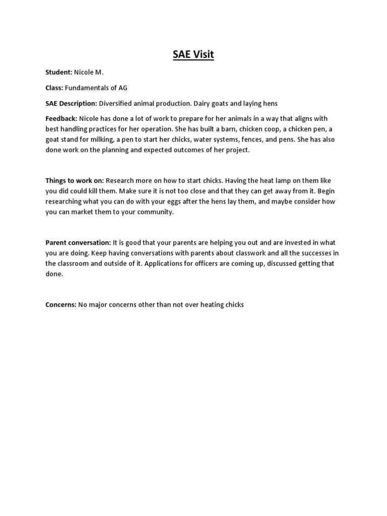 Diversified Animal Production SAE | PDF | Career & Growth | Self ...