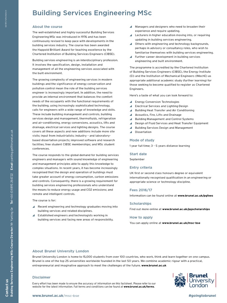 Building Services Engineering | PDF | Engineering | Science And Technology