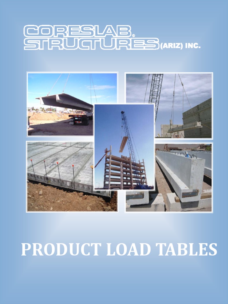 Precast Concrete Load Tables | PDF | Prestressed Concrete | Strength Of ...