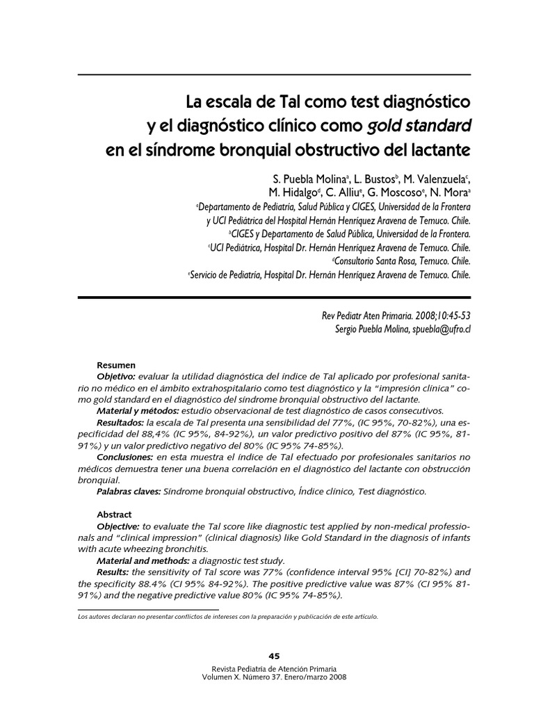 Escala de Tal | PDF | Diagnostico medico | Medicina