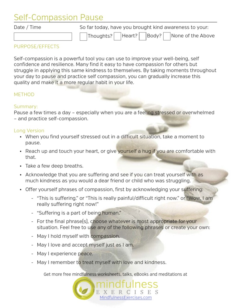 Self-Compassion Mindfullnes PDF | Download Free PDF | Mindfulness ...