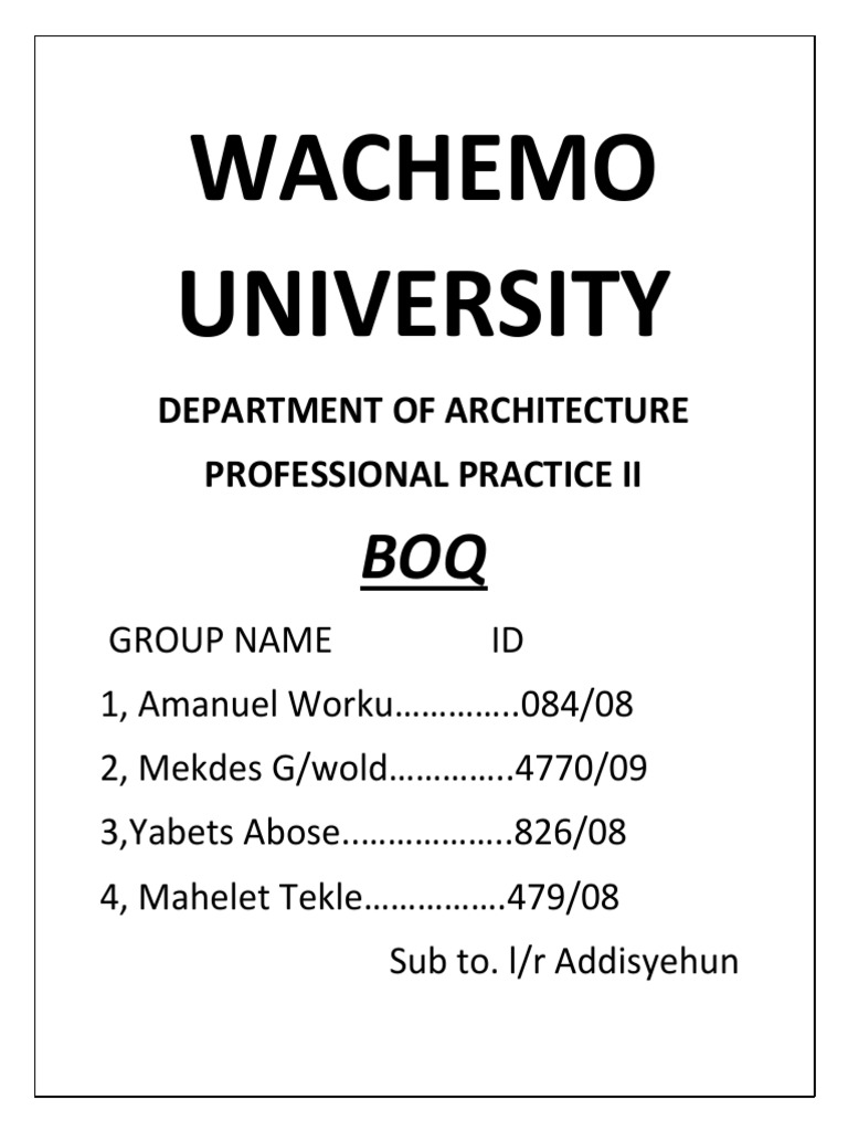 Wachemo University | PDF