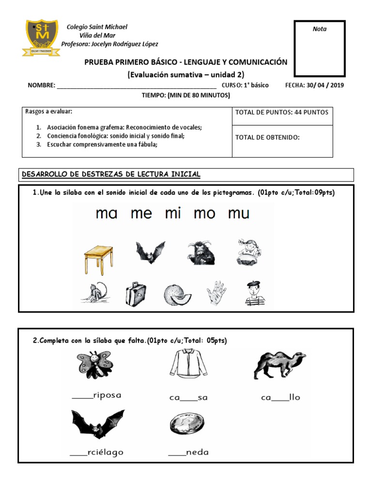 Resultados de la prueba de lenguaje y comunicación de primer grado ...