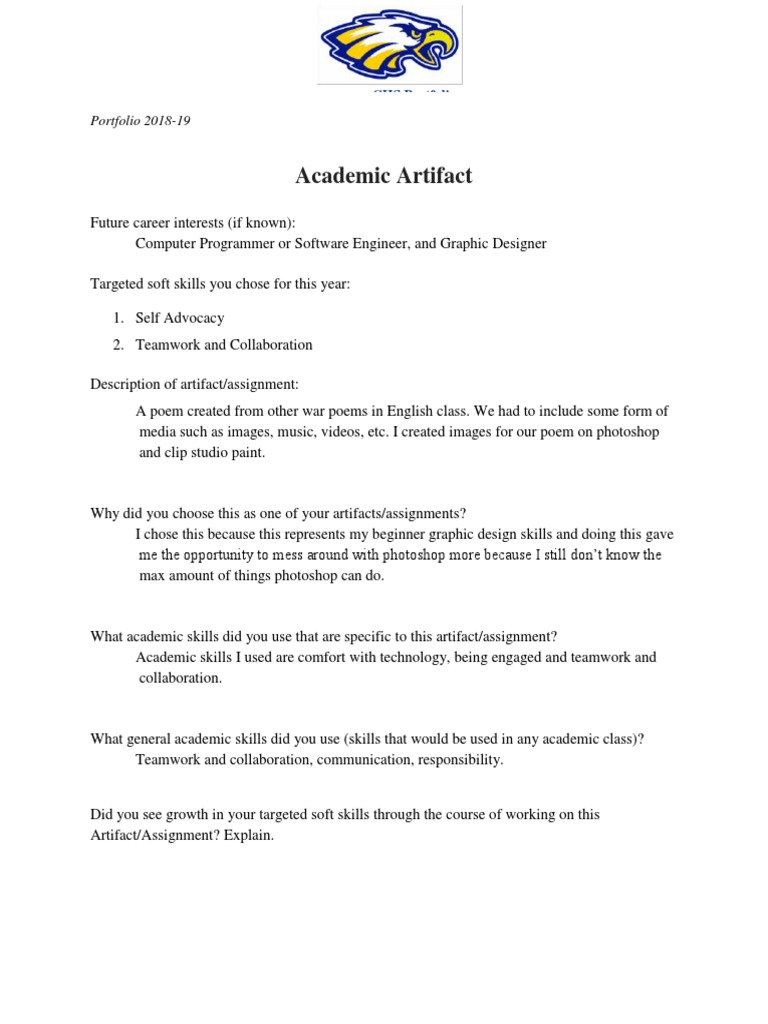Academic Artifact Form | PDF