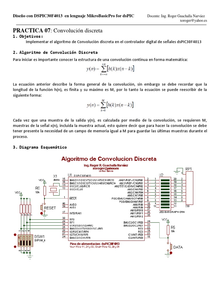 Practica 7 Convolucion Discreta | PDF | Circunvolución | Algoritmos