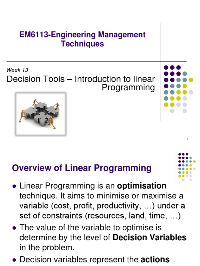 Week 13 Intro To Linear Programming Pdf Linear Programming Mathematical Optimization