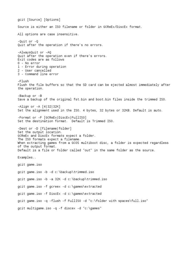 Intructions Gcit | PDF | Filename | Command Line Interface