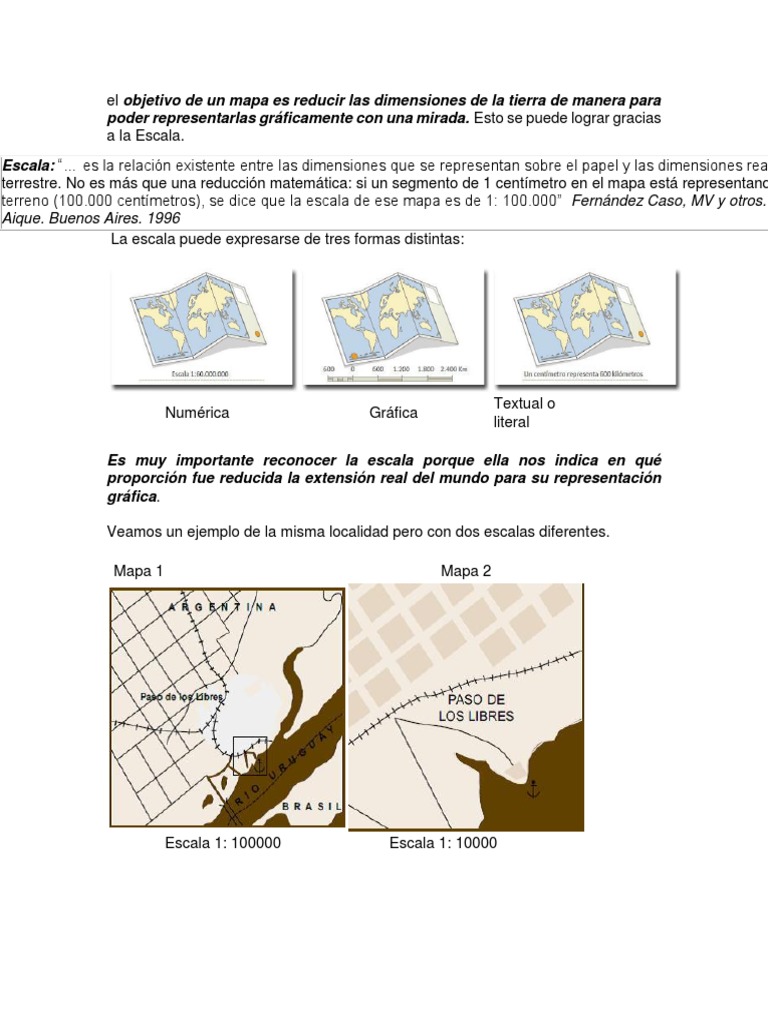 Escala Del Mapa | PDF | Mapa | Topografía